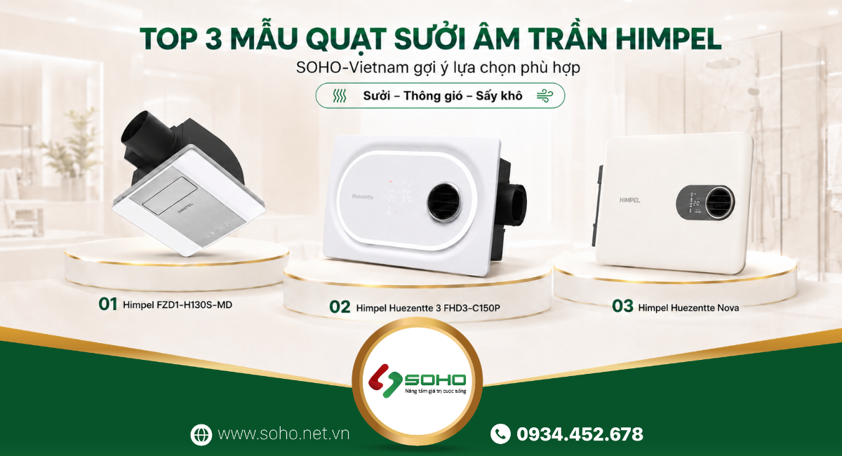 Top 3 Quạt Sưởi Âm Trần Himpel Cho Căn Hộ